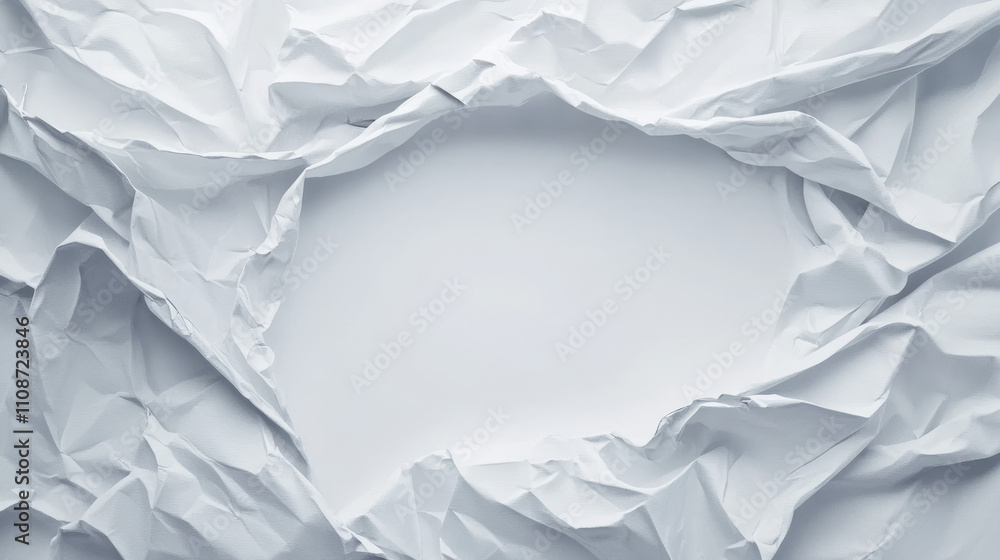 Plastic paper wrap cover with shrink overlay frame. Broken retro rough ...