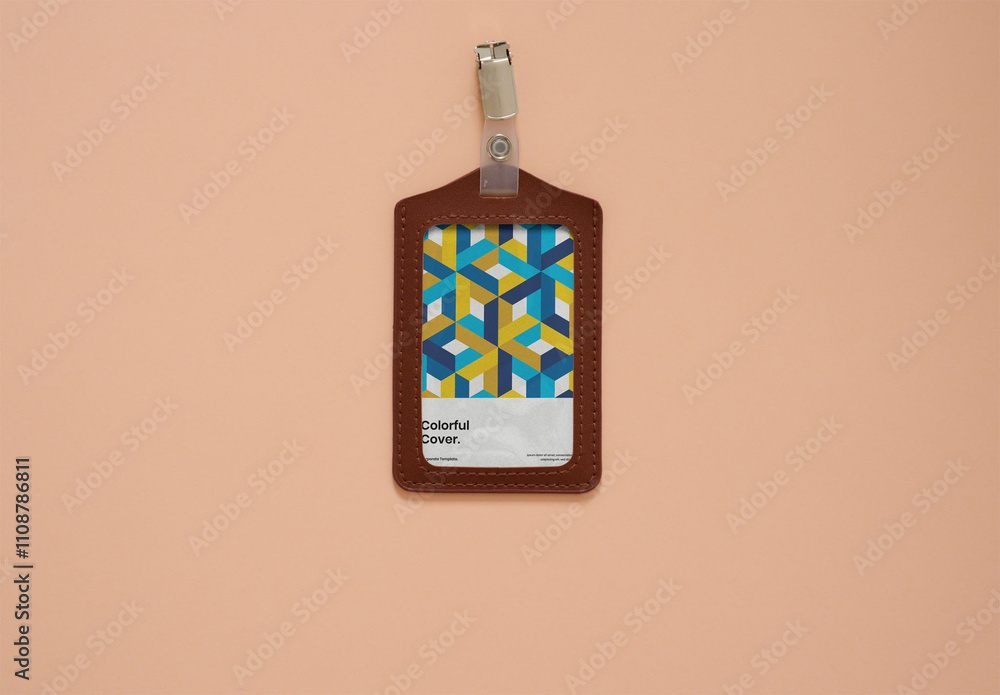 Leather Access Pass show vertically g on a Plain Background Ready for ...