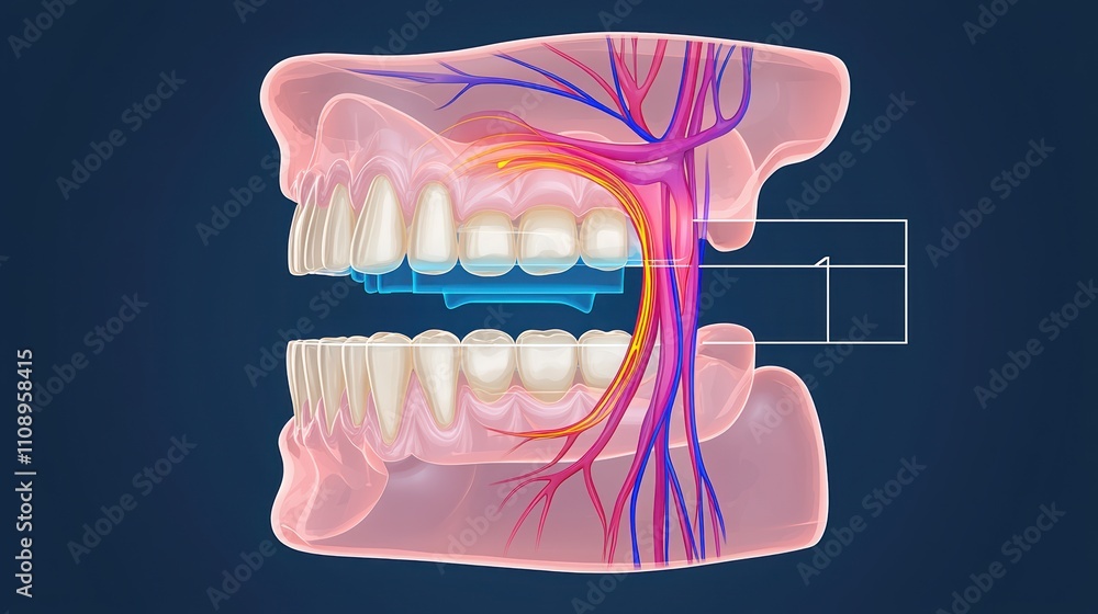Detailed illustration of human mouth anatomy, highlighting teeth ...