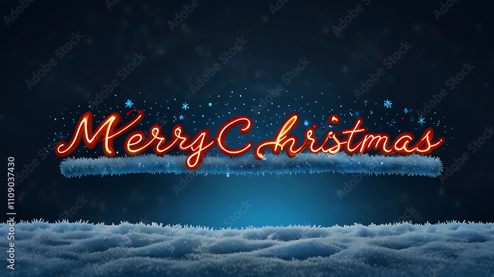 Merry christmas text message with santa hat design and theme Stock ...