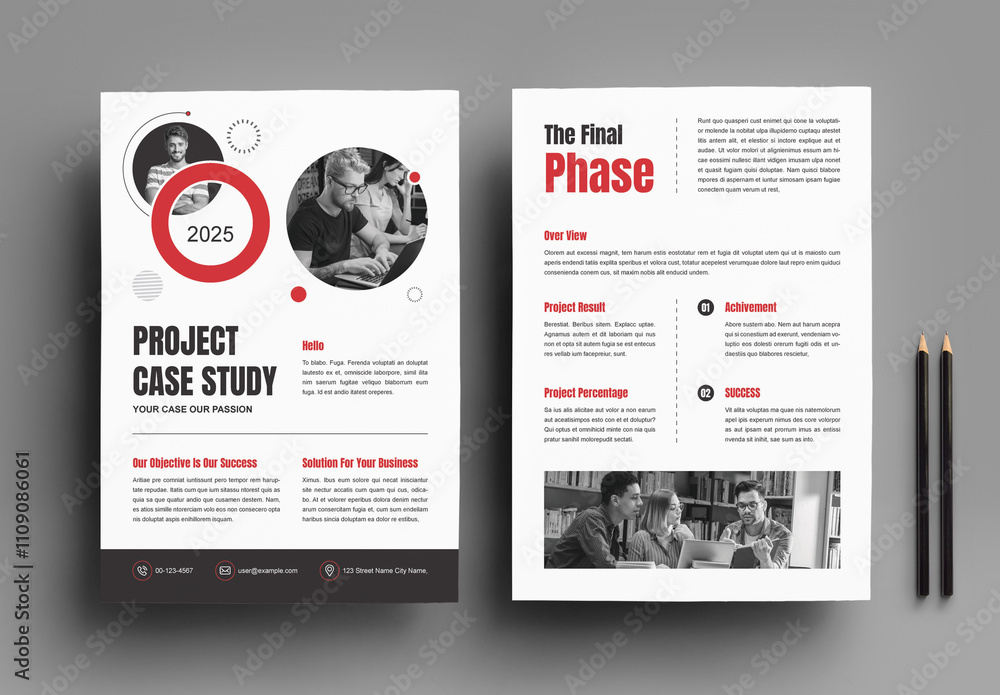 Case Study Design Template Stock Template | Adobe Stock
