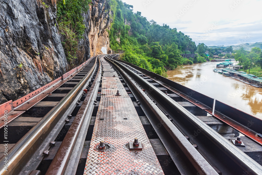 Death railway in world war 2, Kanchanaburi Thailand. Stock Photo | Adobe Stock