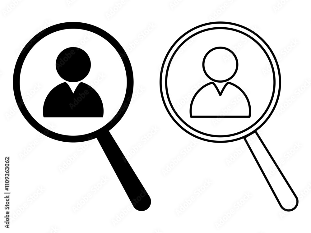 User search icon, flat style pictogram for ui or ux mobile app, design ...