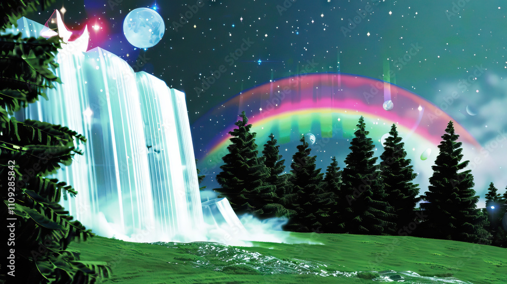 Moonbow: The Rainbow at Night - Imagine a scene where a moonbow appears ...
