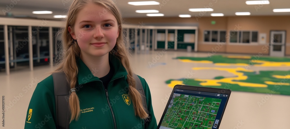 A student creating an interactive map of local historical sites using ...