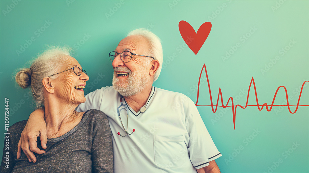 retired people, healthcare about old people, love, relationship ...