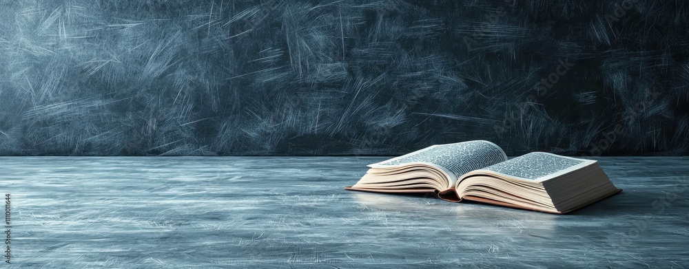 law restriction concept. An open book rests on a textured table ...