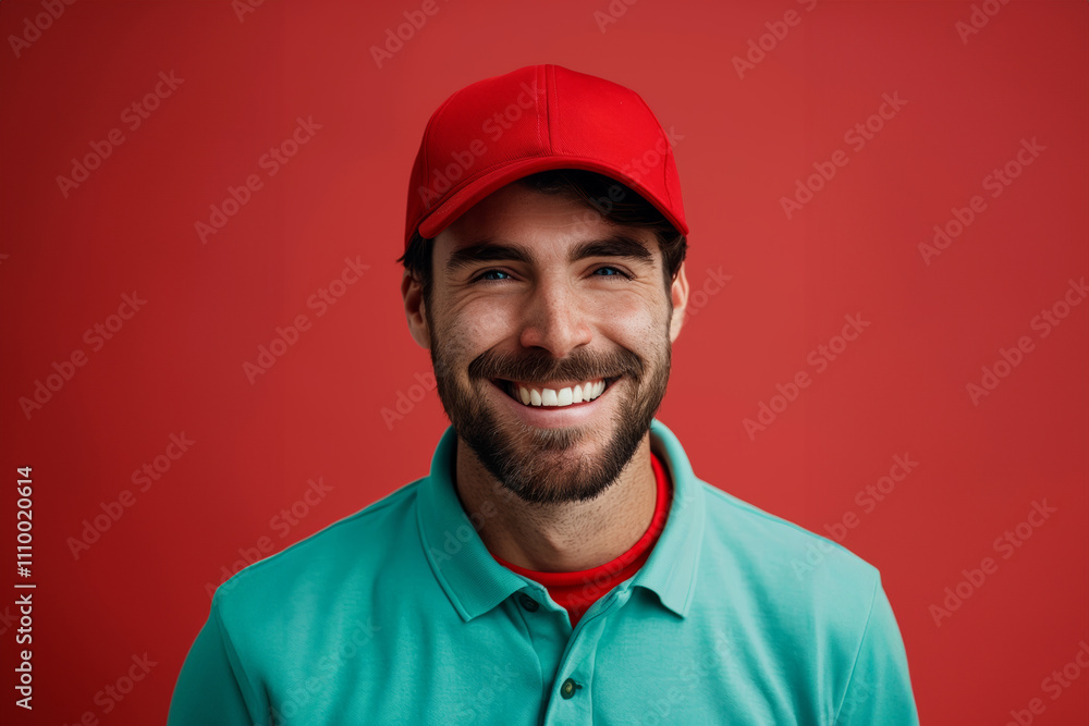 Caucasian man pose against vivid backgrounds, their bright attire and ...