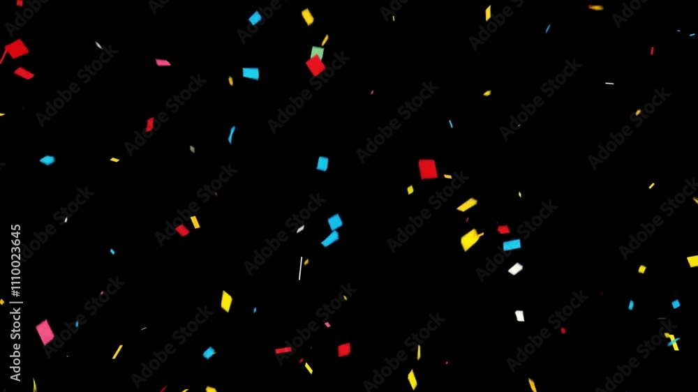 Confetti overlay transparent background with black background alpha ...