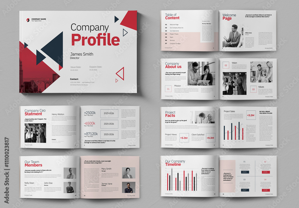 Company Profile Layout Stock Template | Adobe Stock