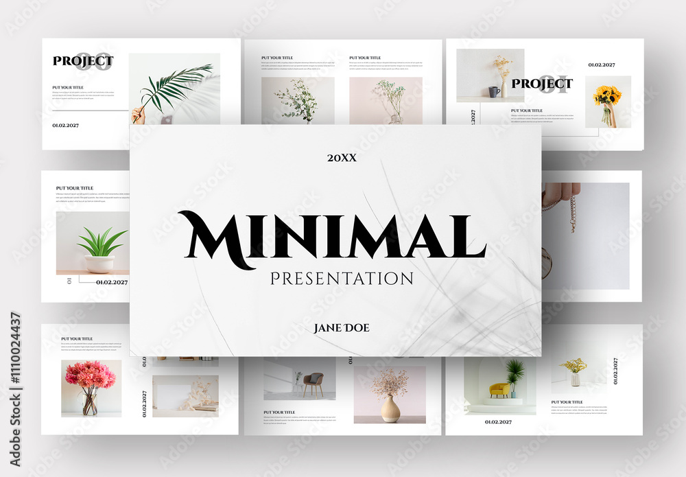 Minimal Presentation Layout Stock Template | Adobe Stock