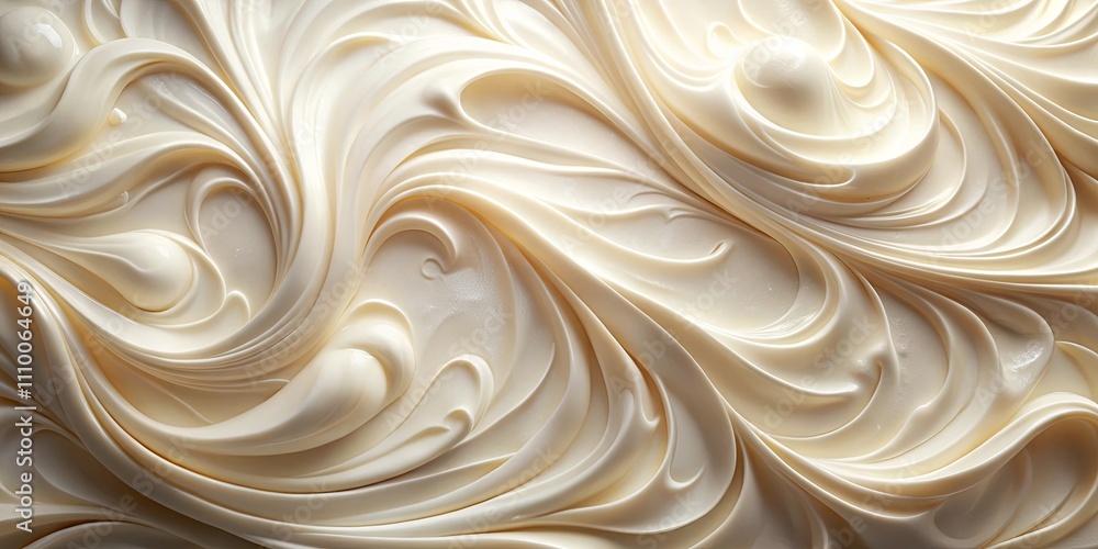 Creamy swirls of decadent, rich frosting, a luscious texture background ...