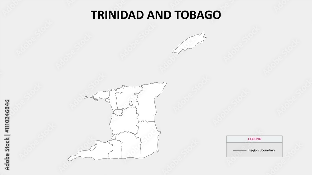 Trinidad and Tobago Map. State map of Trinidad and Tobago ...