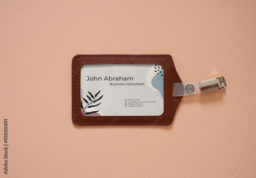 Access Pass Holder for Identification and Security Use. PSD Mockup ...