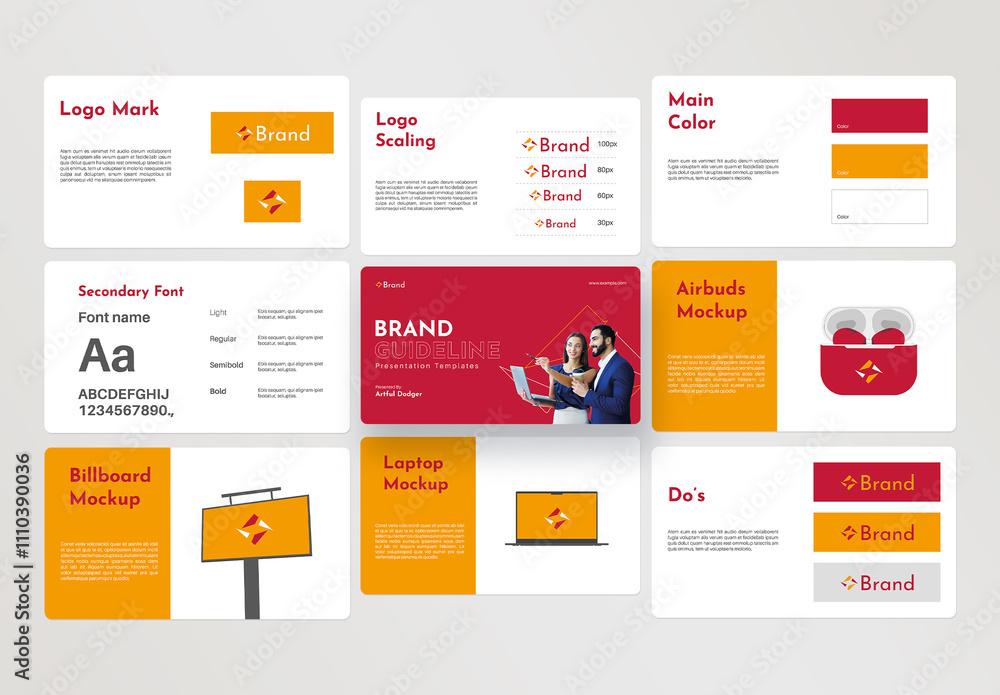 Brand Guideline Layout Stock Template | Adobe Stock