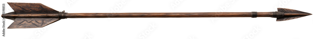 Antique Old Wooden Arrow Transparent on a White Background – The Army ...