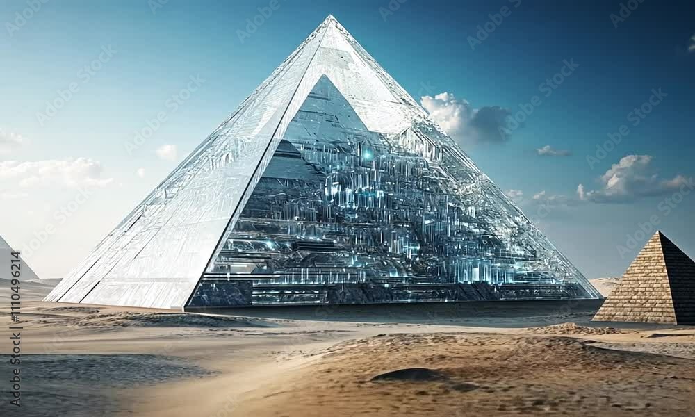 pyramid of the pyramid in the desert. pyramid of the pyramids in the ...