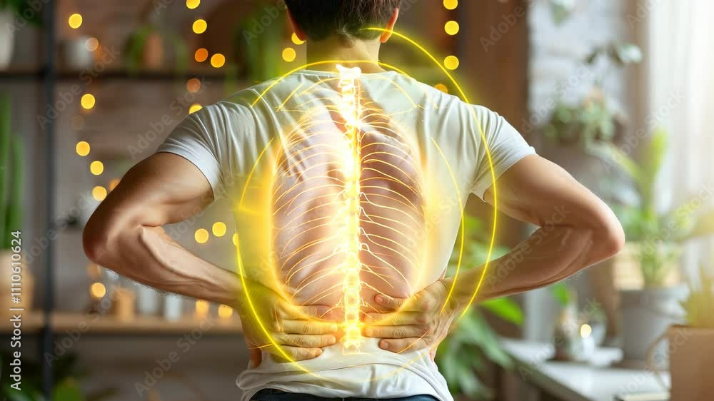 Coccyx strain: visual depiction of pain radiating from coccyx and lower ...