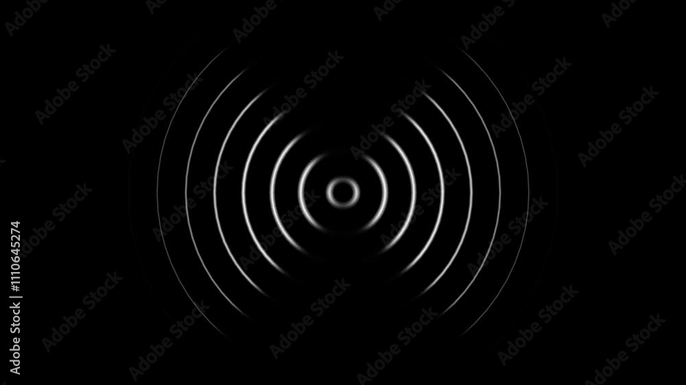 Radio waves background animation and Expanding graphics. Radio wave ...