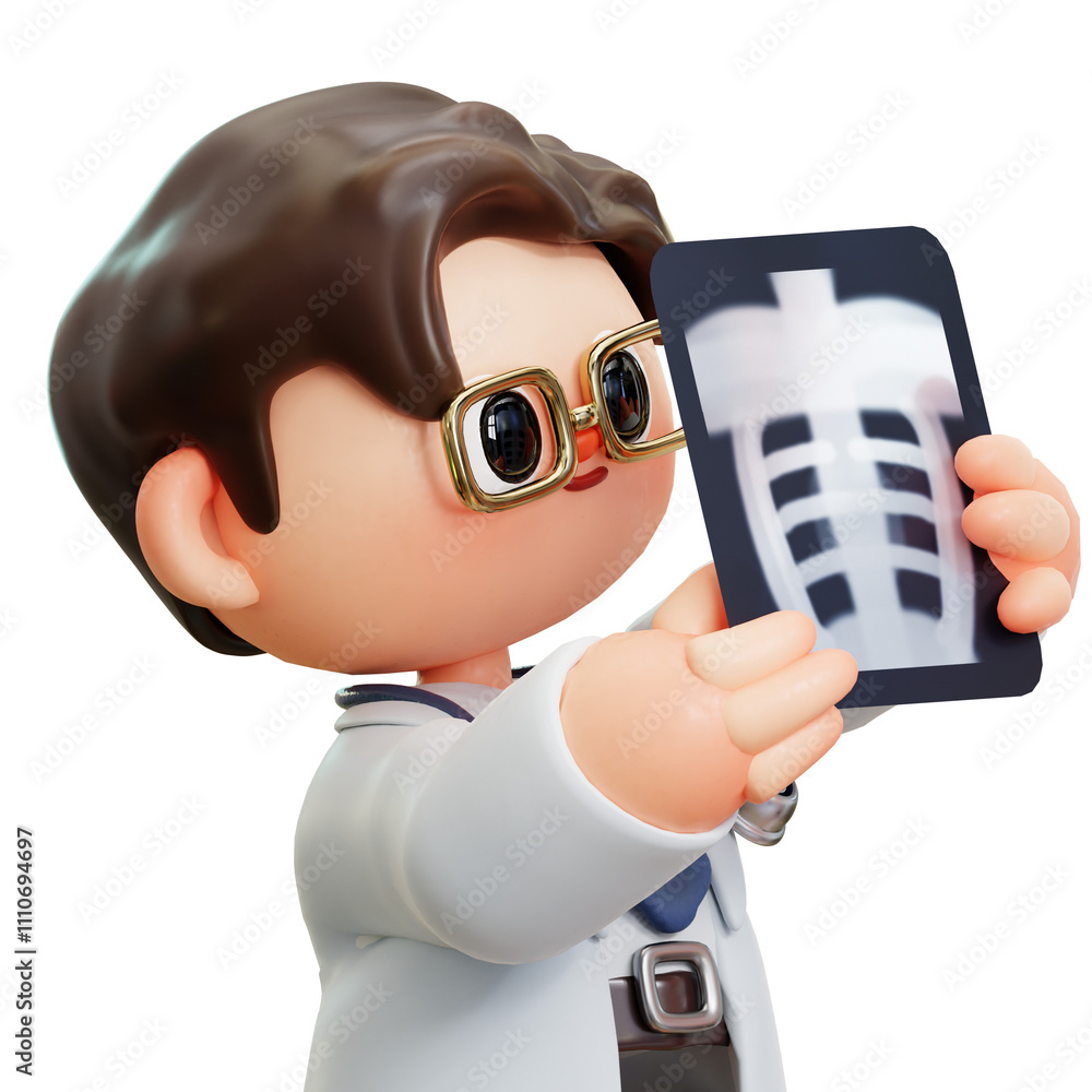 Doctor, pulmonologist checking and diagnose chest, lungs CT Scan, MRI ...