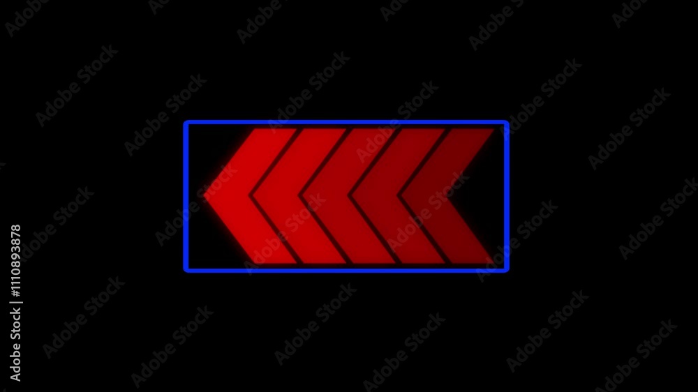 left Arrow Loop Animation direction concept. arrow loading icon concept ...