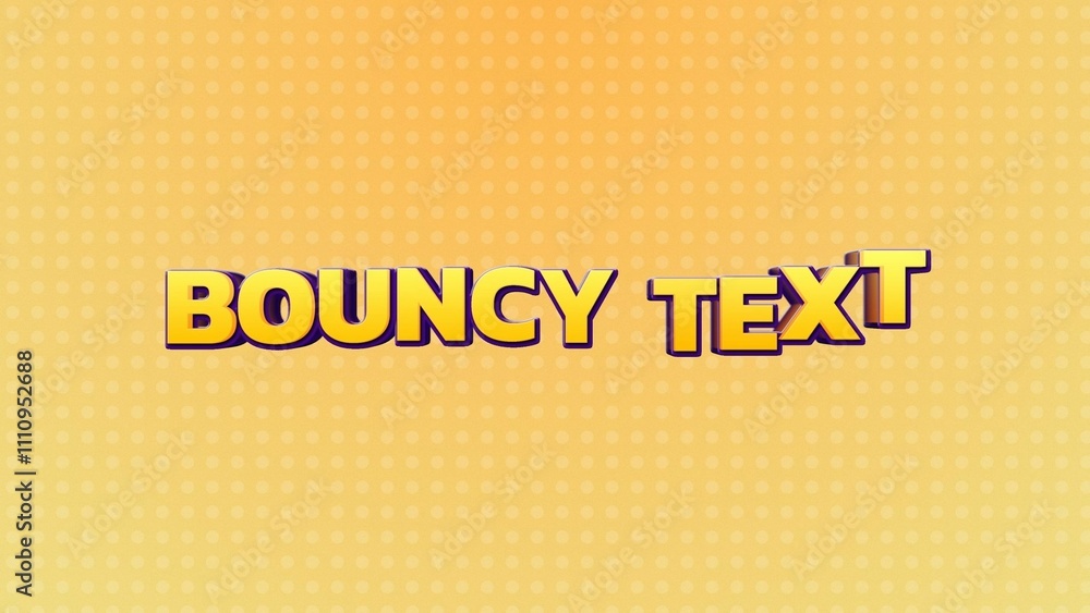 Bouncy 3D Text Cartoon Title Intro Stock Template | Adobe Stock