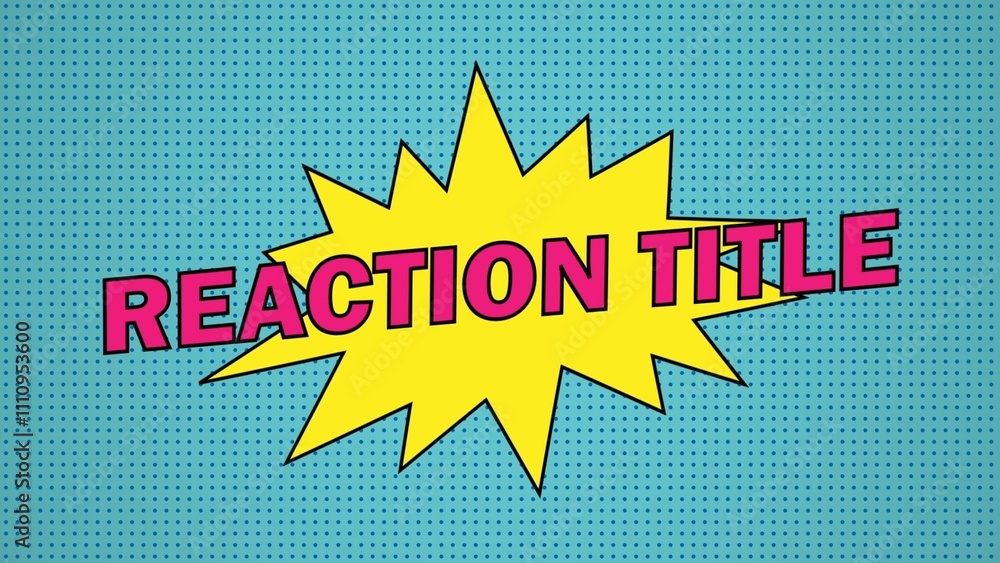 Comic Cartoon Explosion Title Intro Stock Template | Adobe Stock