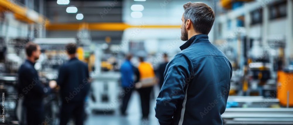 An industrial psychologist in a manufacturing plant conducting human ...