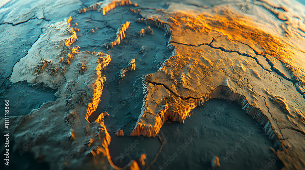 Photo & Art Print Geopolitical implications of tectonic plate ...