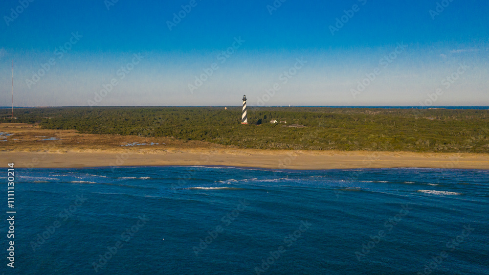 Cape Hatteras Light is a lighthouse located on Hatteras Island in the ...