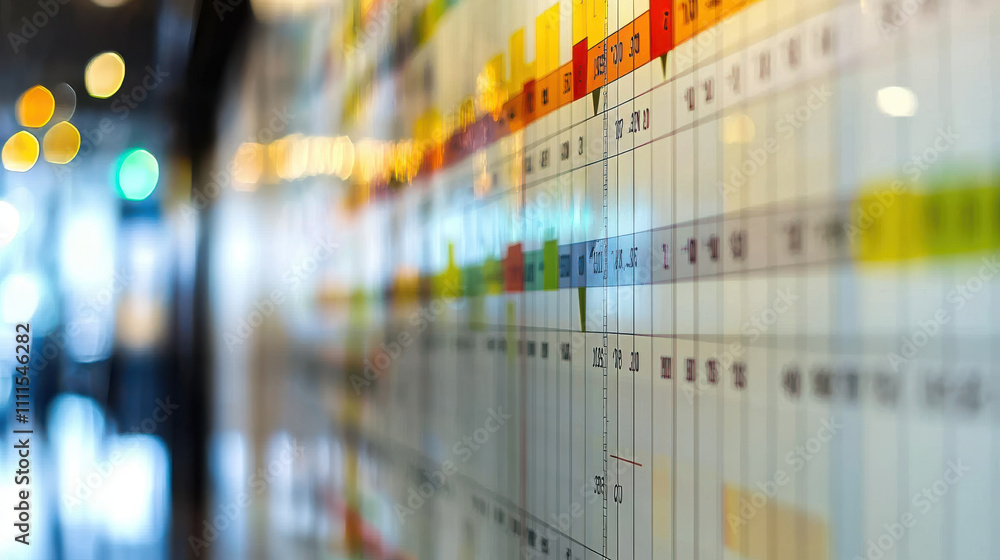 Gantt chart concept. detailed Gantt chart displaying project tasks and ...