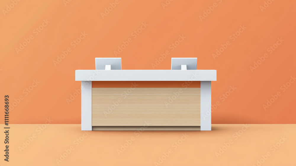Promotion counter table, portable exhibition trade display mockup ...