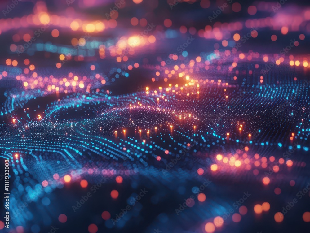 Abstract world map with glowing nodes and connections, global business ...