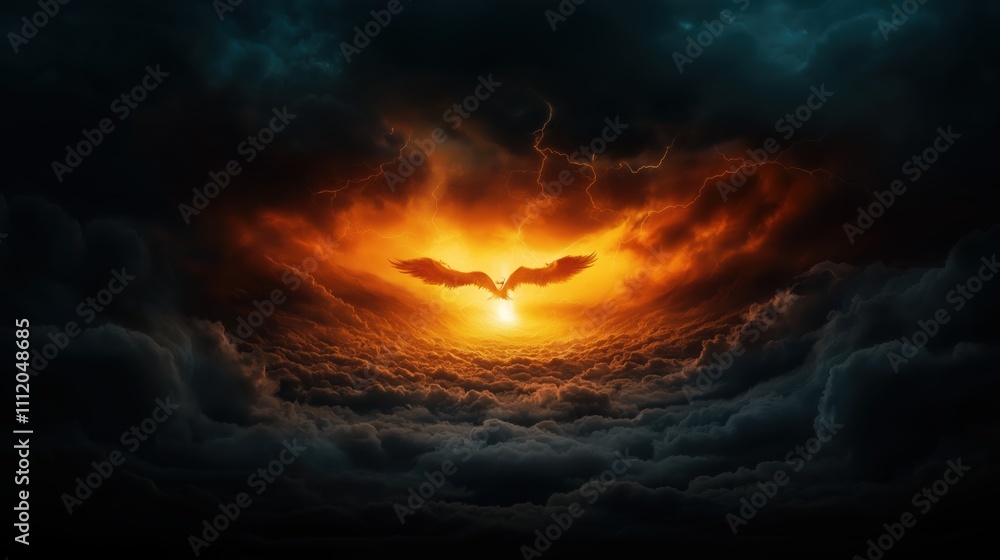 The fall of Lucifer, Lucifer, once radiant, plummeting from heaven ...