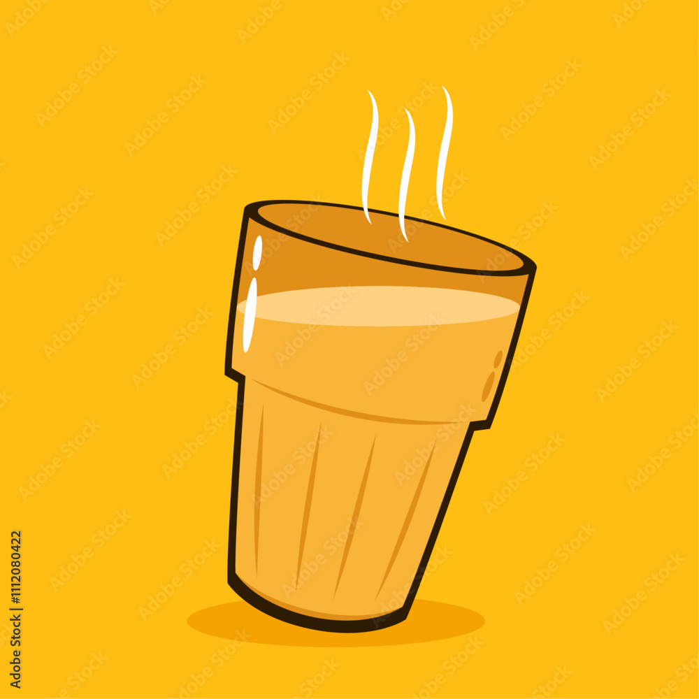 Indian hot drink vector. Indian chai icon. Chai is Indian drink. Kerala ...
