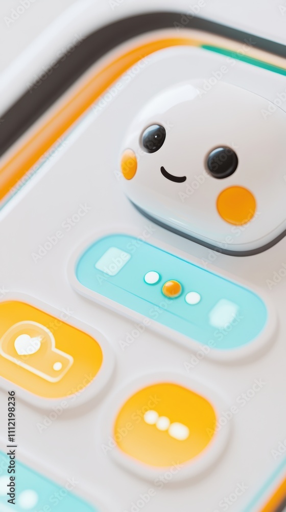 Minimalist ui design with chatbot icons in speech bubbles Stock Photo ...