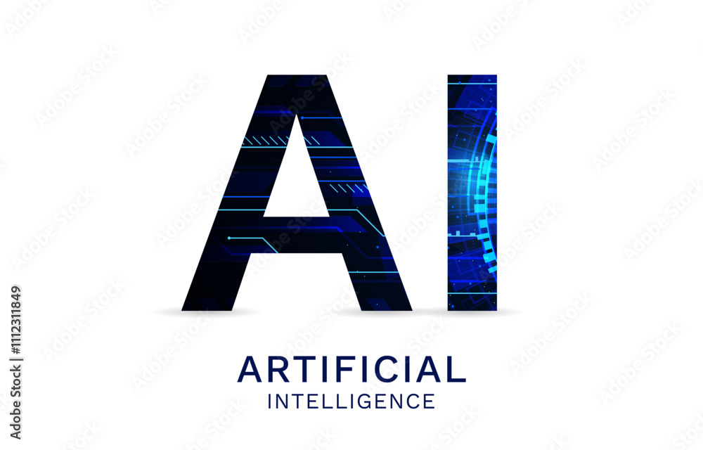AI artAI artificial intelligence 3d tech logo Stock Vector | Adobe Stock