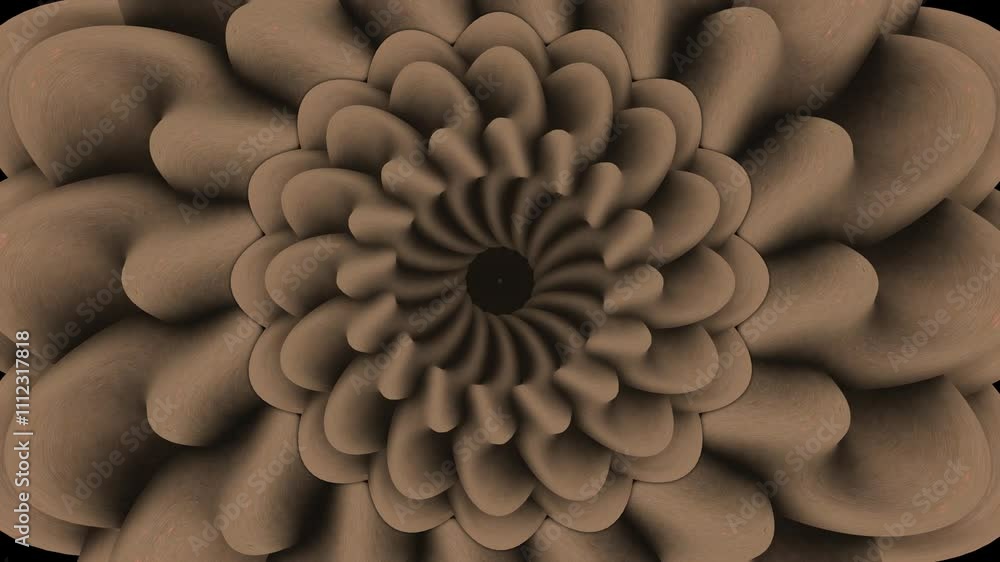 White twisted spring flower. Motion. The spiral in abstraction moves ...
