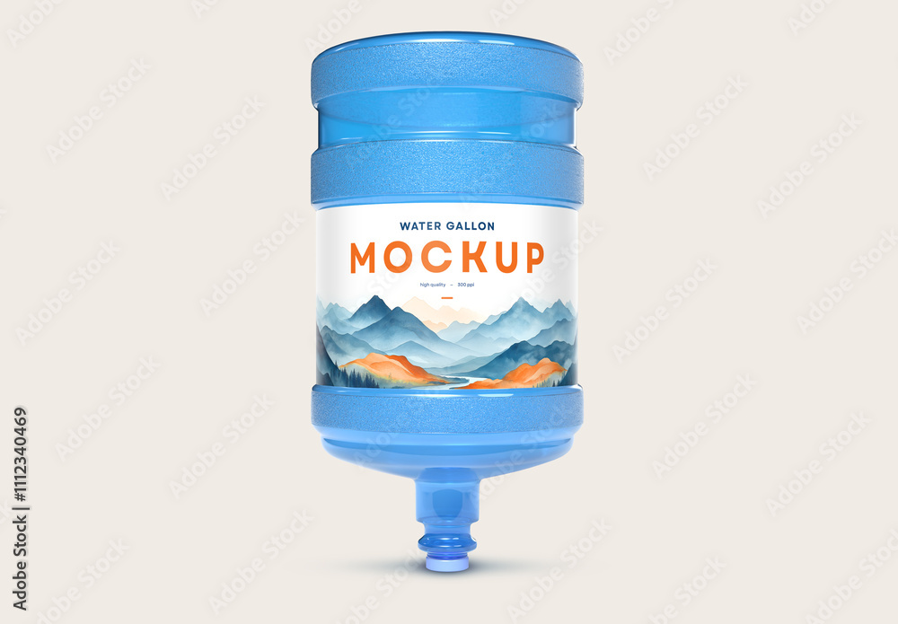 Realistic Water Gallon Mockup – AI-Generated Design for Customizable ...