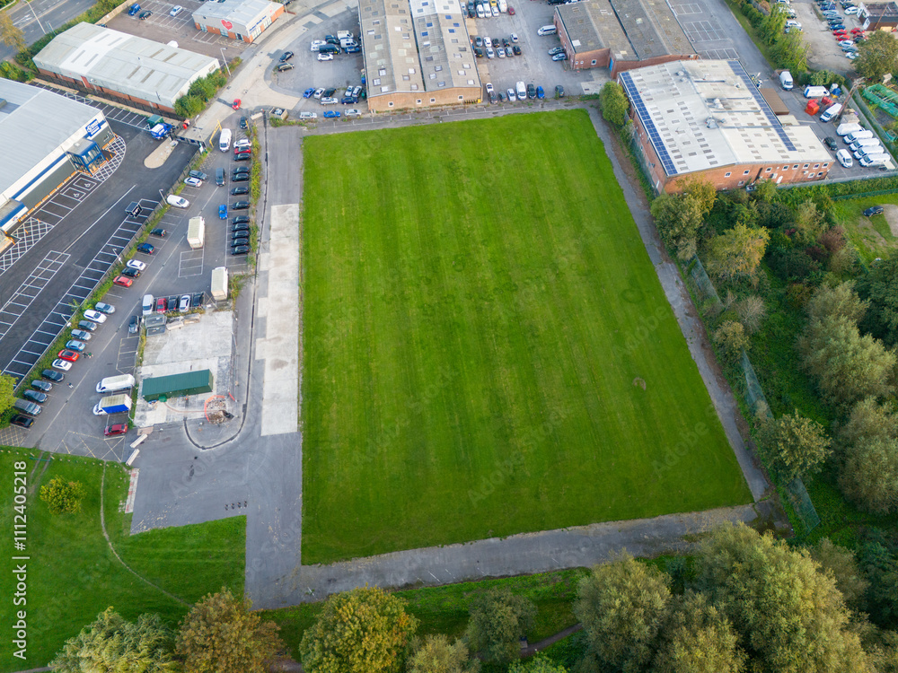 Newbury Football Club Ground on Faraday Road Aerial View Stock Photo ...