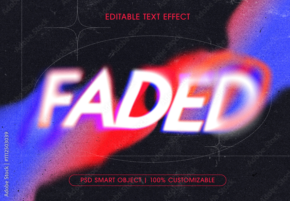 RGB Blurred Text Effect Stock Template | Adobe Stock