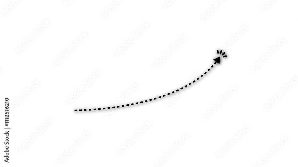 Dotted arrows animation on transparent background, dotted arrows on ...