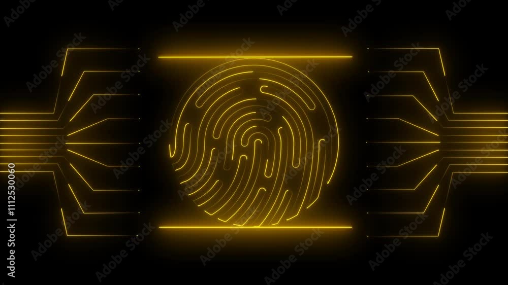 Abstract digital conceptual technology. Login using fingerprint ...