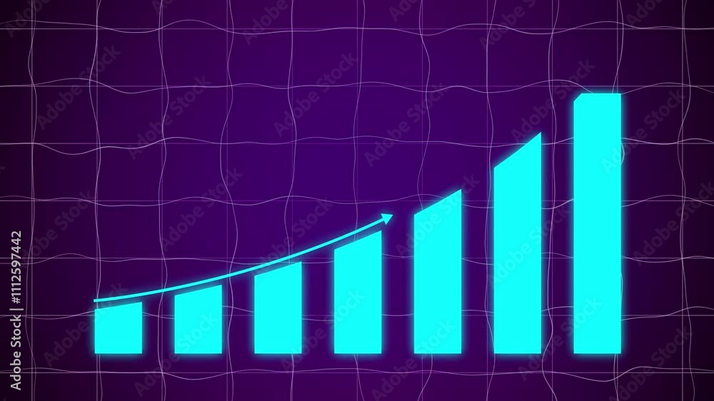 Profit, Business Success graph animation, Abstract Arrow Rising On ...