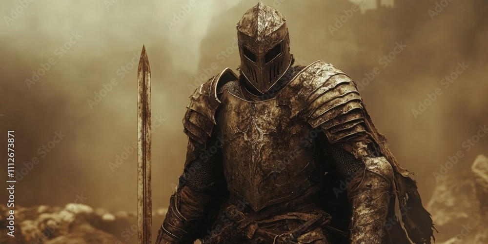 Dragon Scale Knight, a formidable warrior clad in shimmering armor ...