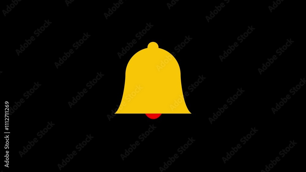 Subscribe bell icon animation on black background. Subscribe button ...