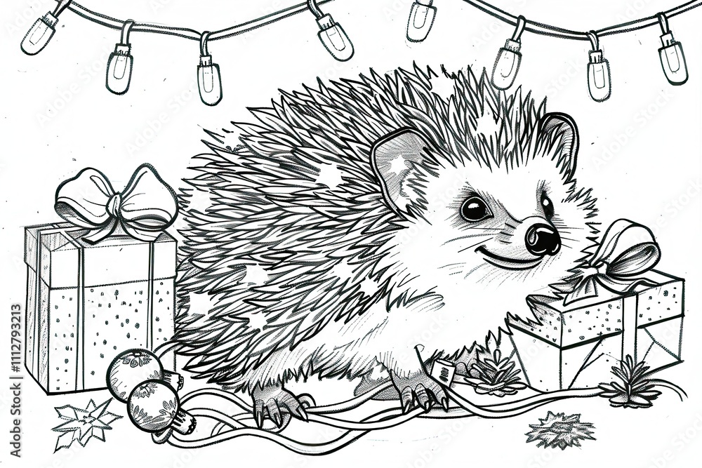 Cute Christmas coloring pages featuring animals in festive holiday ...