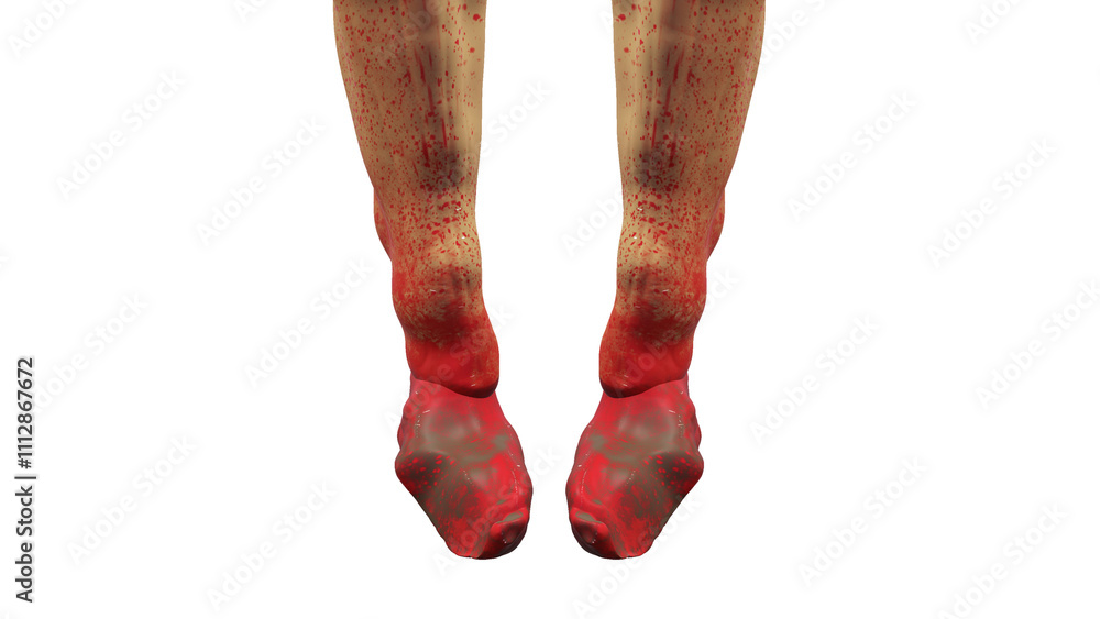 Poster 3d legs with blood stains transparent png – Wall Art | UkPosters