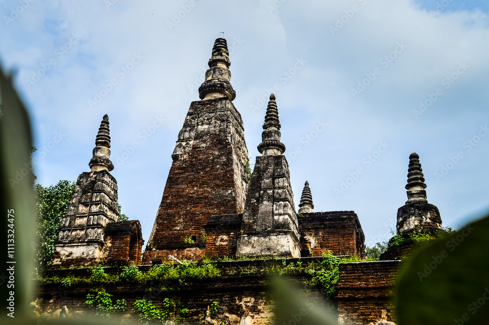 Old Pagoda, Architecture Lanna, Symbols of Buddhism at Wat Jedyod Royal ...