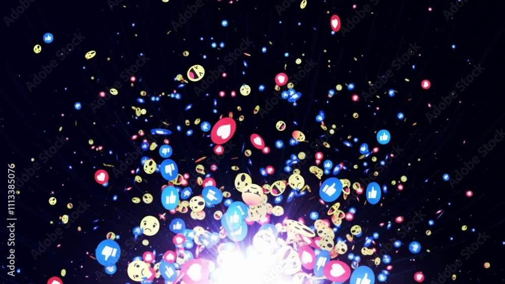 Exploding Social Media Icons: Emojis and Reactions in a Digital ...